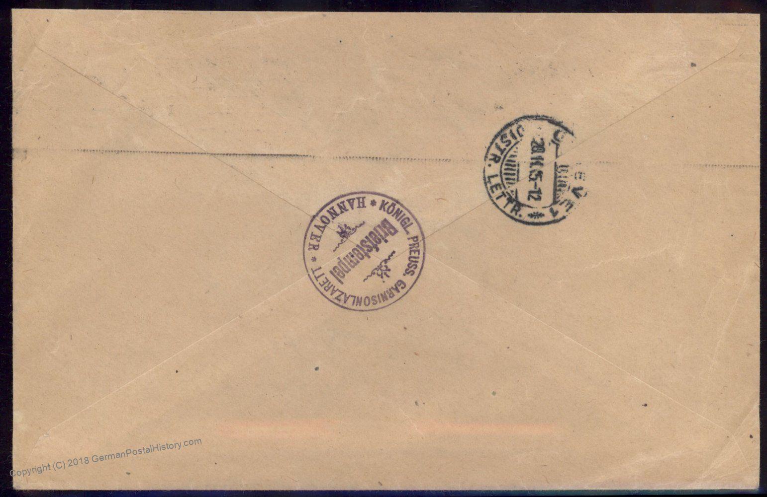 Germany 1915 WWI Hannover POW Camp Unusual ES FFA Label Switzerland Red ...