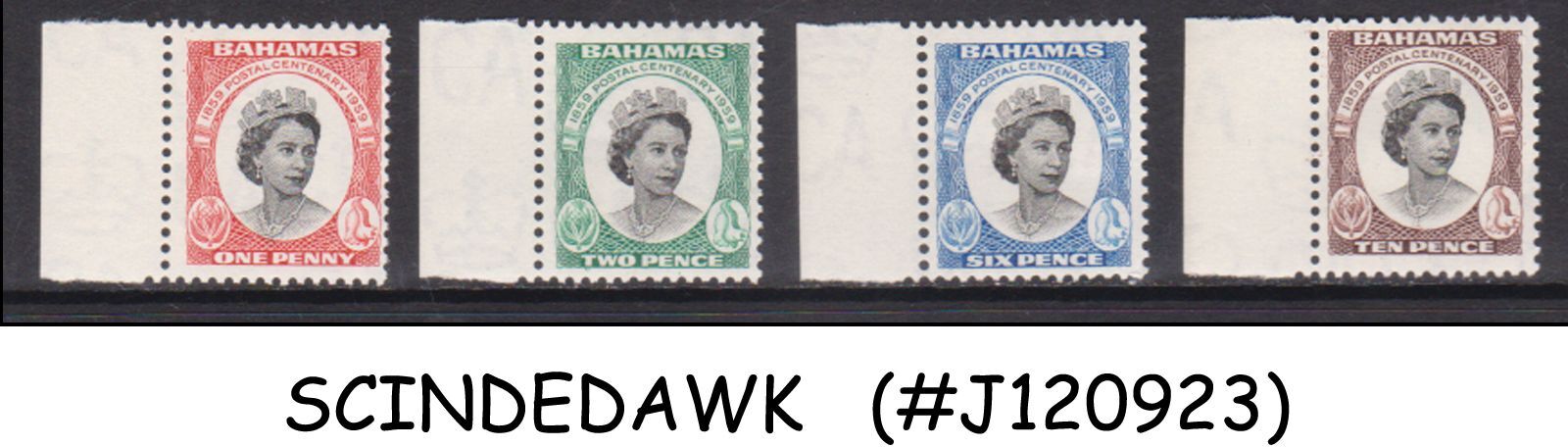 Bahamas - 1959 Centenary of 1st Postage Stamp of Bahamas - 4v Mint NH ...