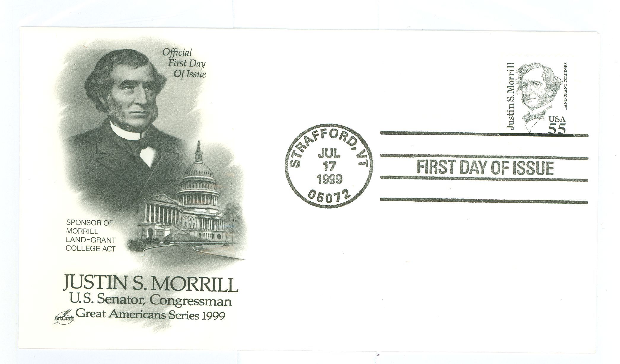 US 2941 1999 Justin Morrill US Senator, Congressman | United States ...