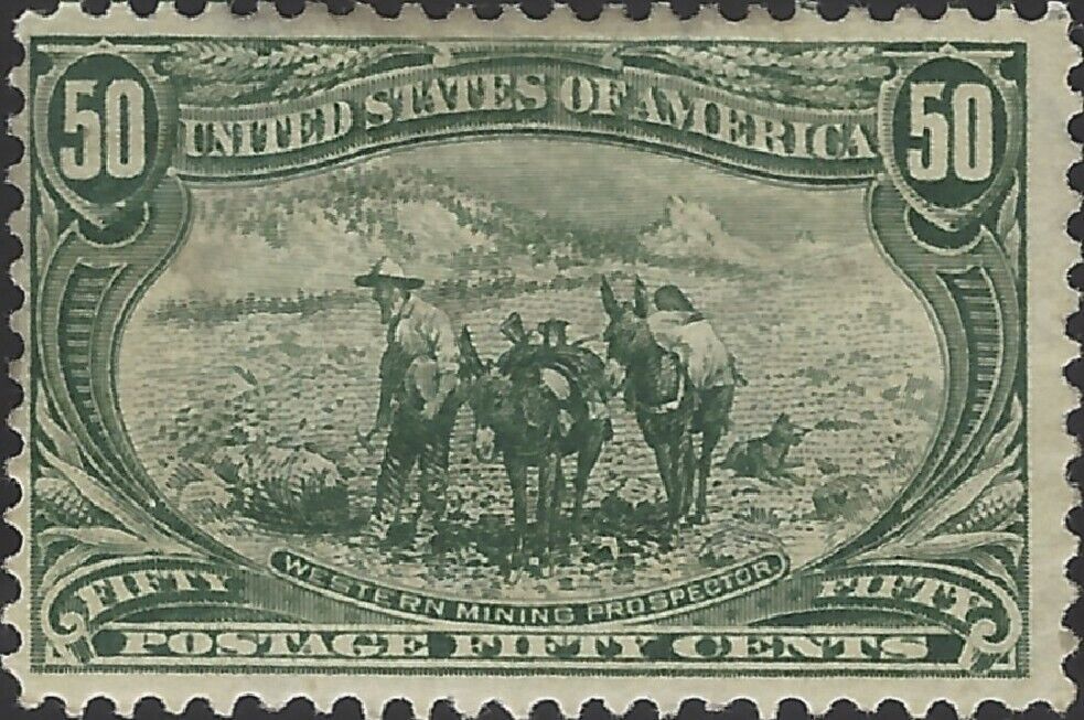 US Scott #291 Mint Hinged 50 Cent 1898 Trans- Mississippi Issue Stamp ...