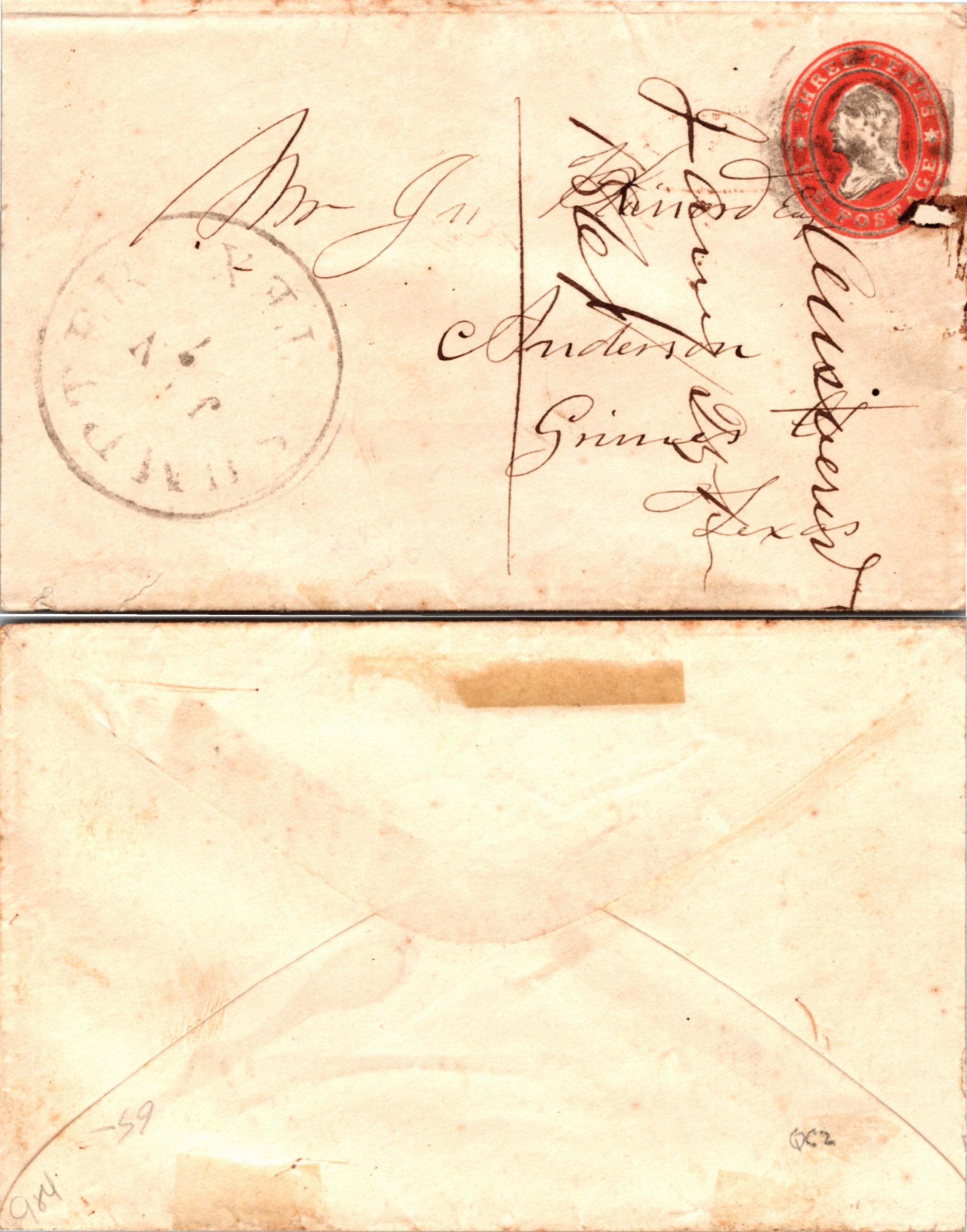 Sumpter, Trinity County, DPO 1851-1874 ( Postal History ), 1861 ...
