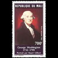 Mali 1982 George Washington Incorrectly inscribed "Stuart Gilbert" (1v ...