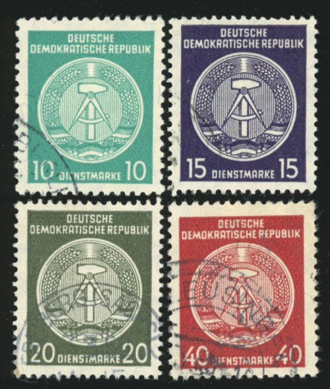 GERMANY DDR Sc O38-40, O42 USED - 1957 Officials | Europe - Germany ...