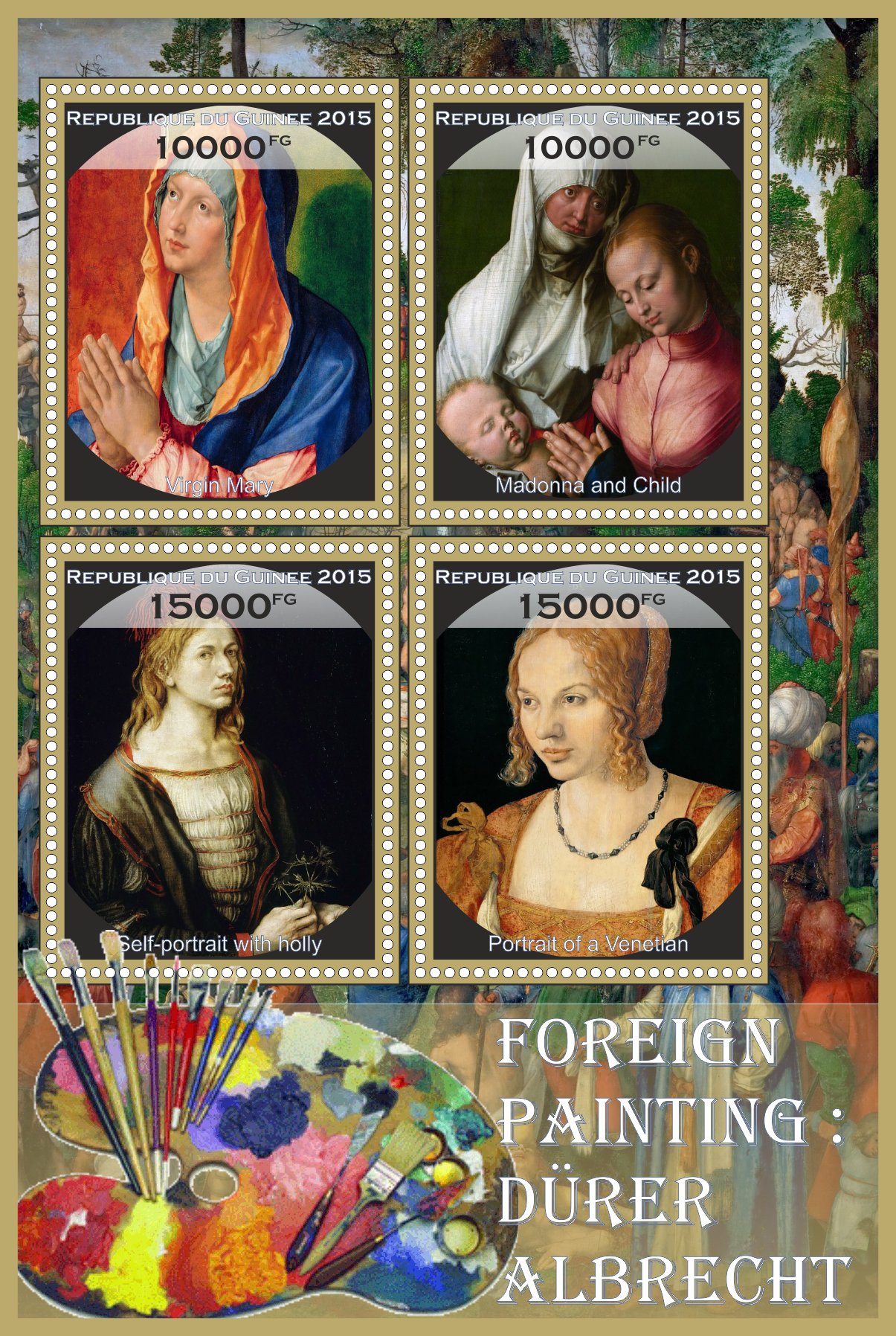 Stamps. Art Durer 2016 year 8 sheets perforated MNH** | Africa - Guinea ...