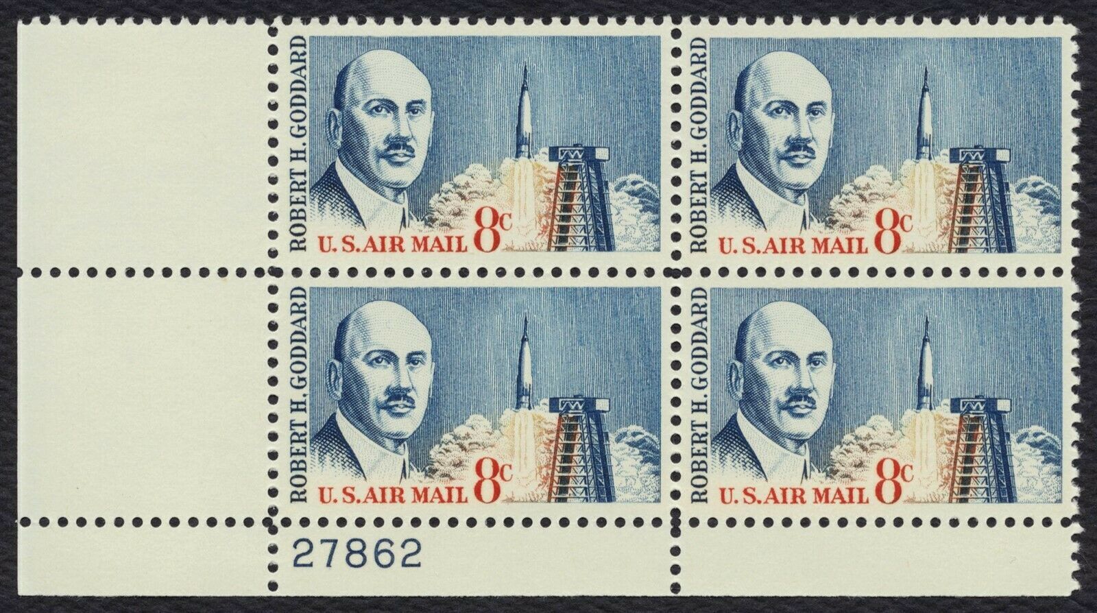 #C69 8c Robert H Goddard, Plate Block [27862 LL] Mint **ANY 5 ...