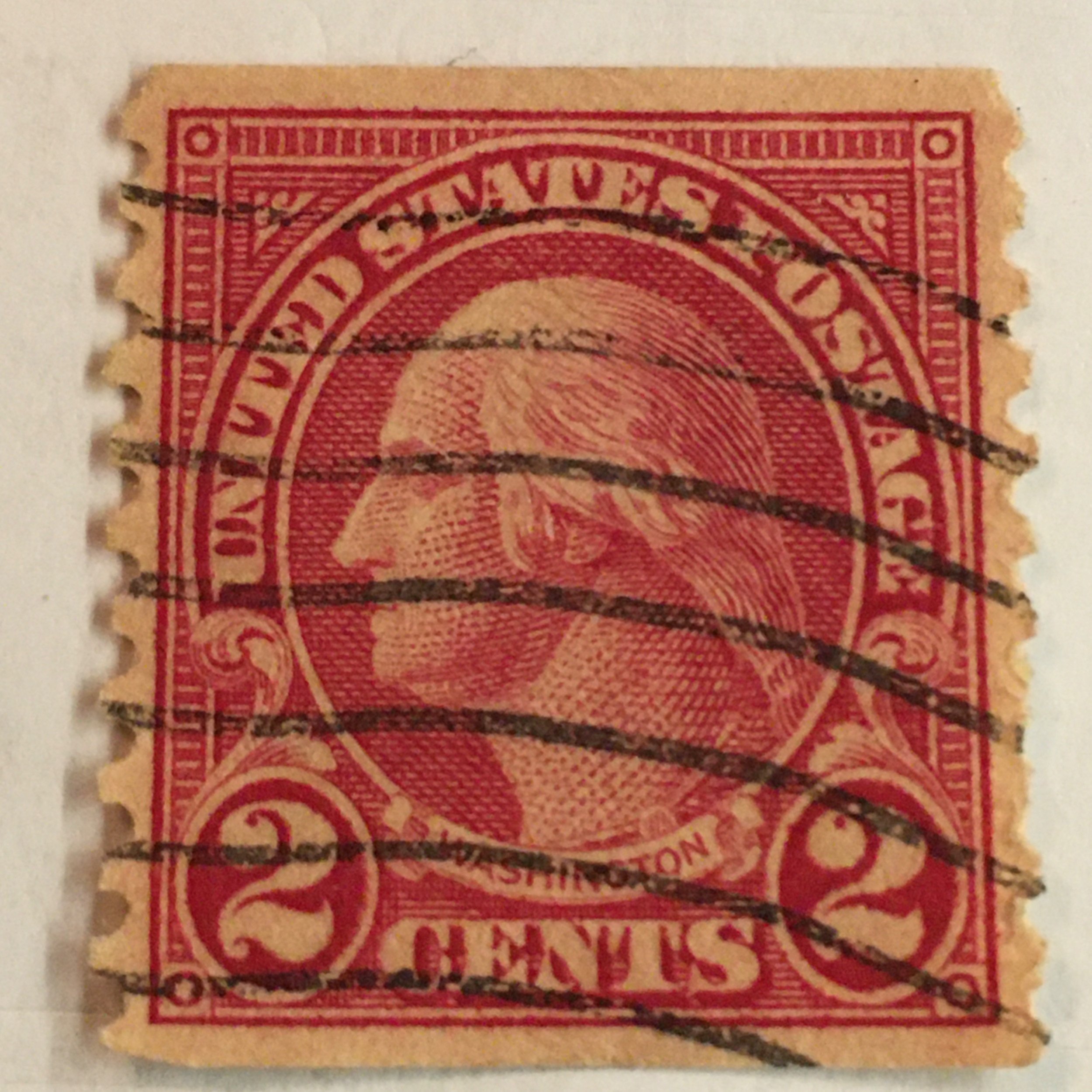 1929 Us Postage George Washington 2c vertical 10 perf no watermark used ...