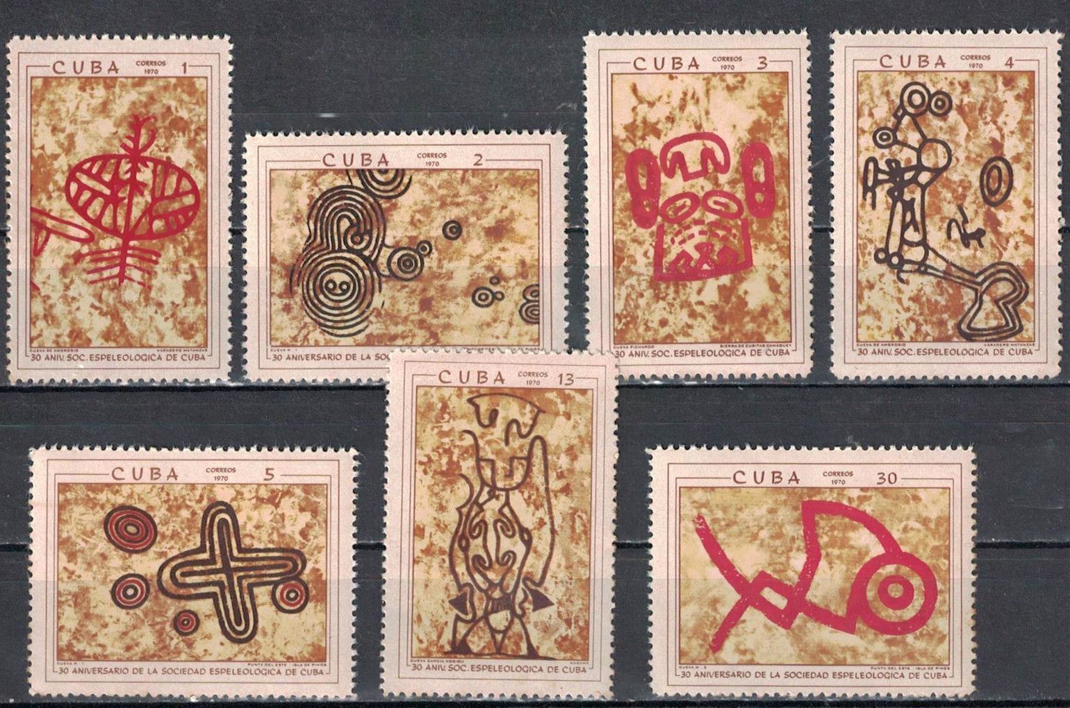 Cuba Sc# 1507-1513 Spieliological Society Caving Caves CPL SET of 7 ...