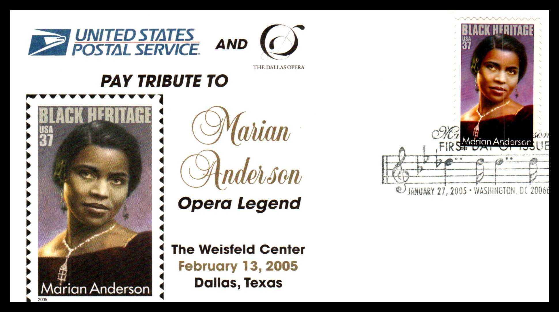 US 3896 Marian Anderson USPS U/A FDC | United States, General Issue ...