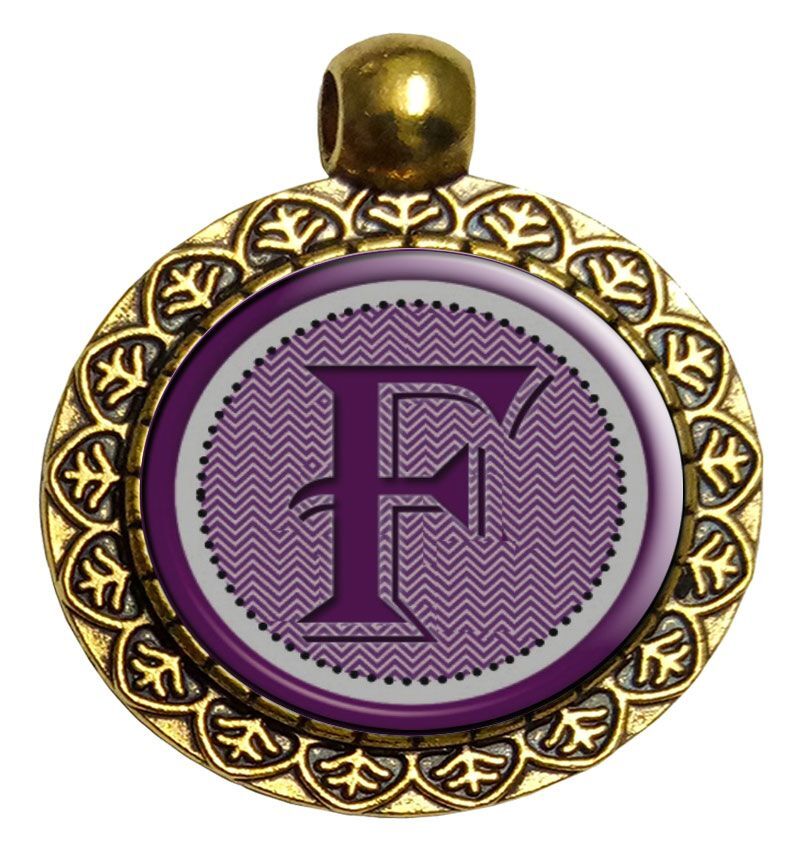 India Irrigation + Alphabet 'F' Letter Pendant Chain Locket (L-244 ...