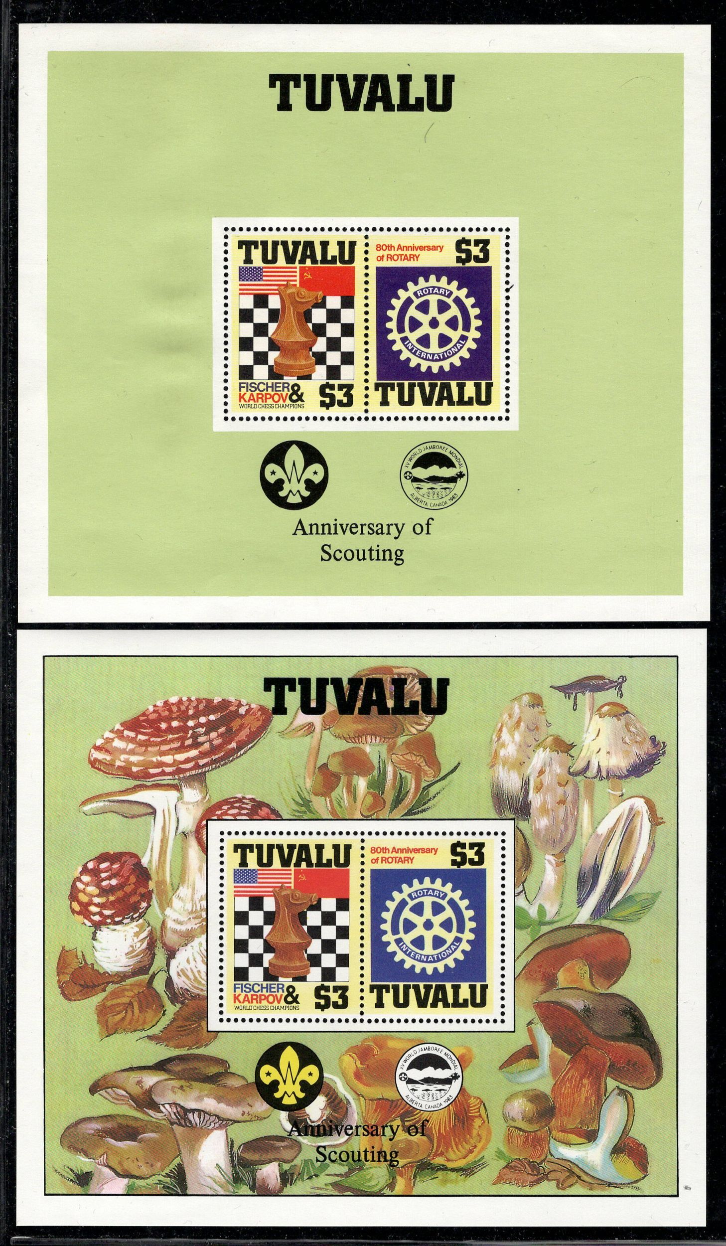 Tuvalu SC# 352 W/Plain+Decorated Borders FVF/MNH | Australia & Oceania ...