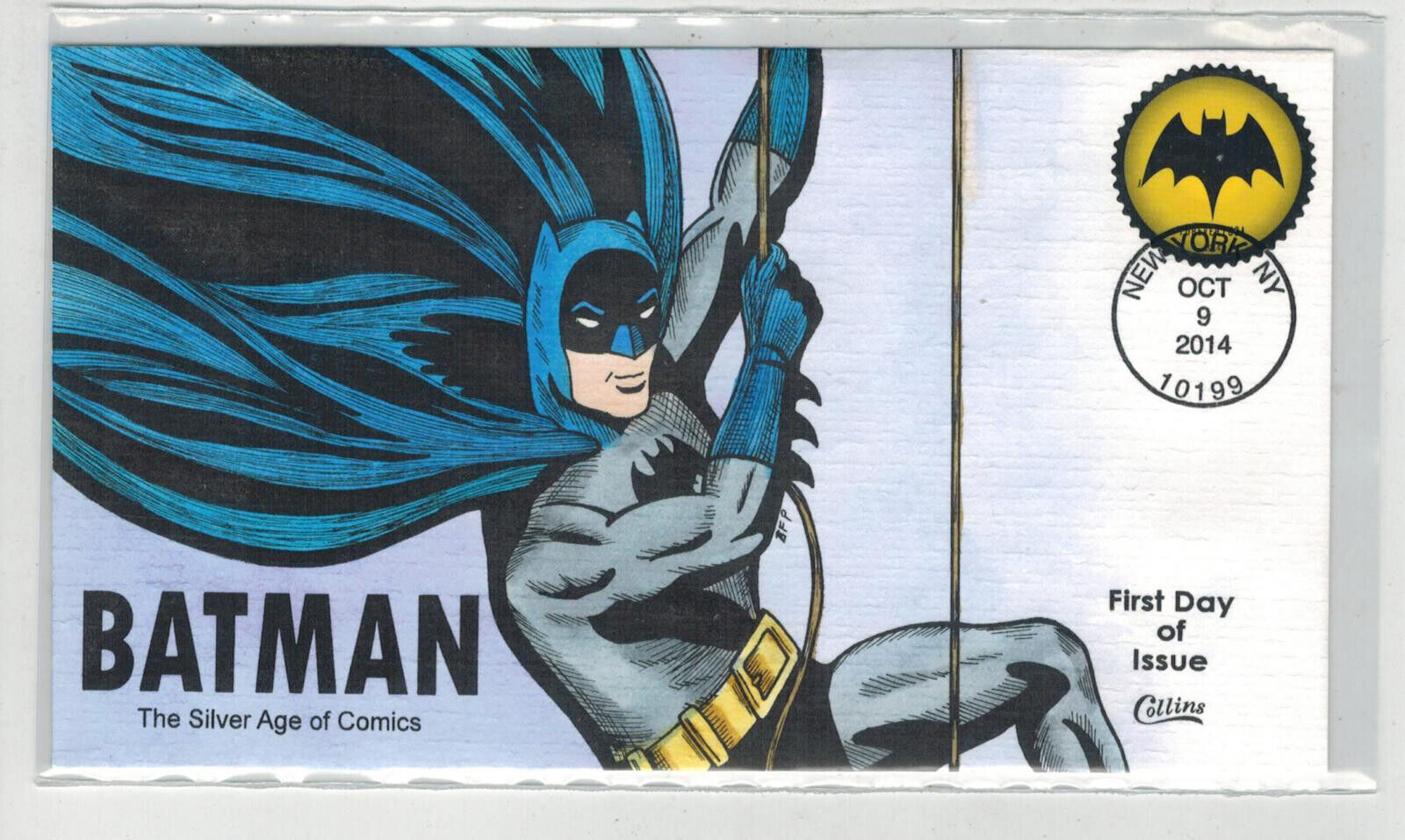 2014 Collins Handpainted Silver AGE of Comics Superheroes Batman Circle ...