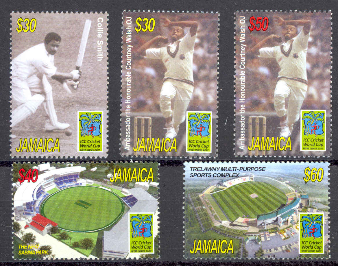Jamaica Sc# 1062-1066 MNH 2007 Cricket | Caribbean - Jamaica, General ...