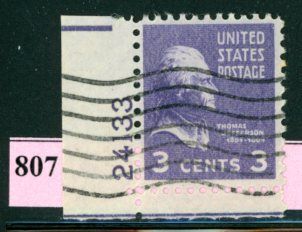 PKStamps - USA - 807 - Used - Plate Number Single #21-807 | United ...