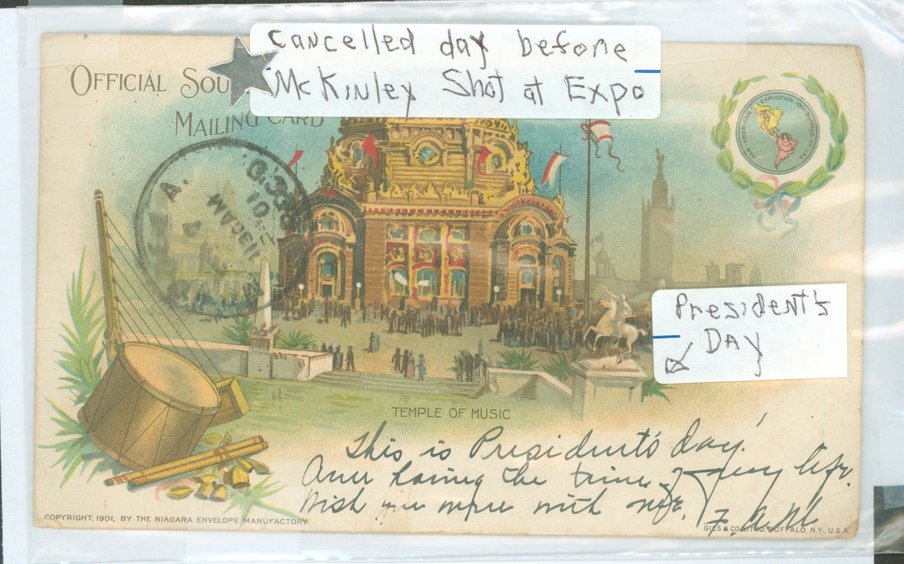US Expo card, expo stamp, expo cancel, historical interest because of ...