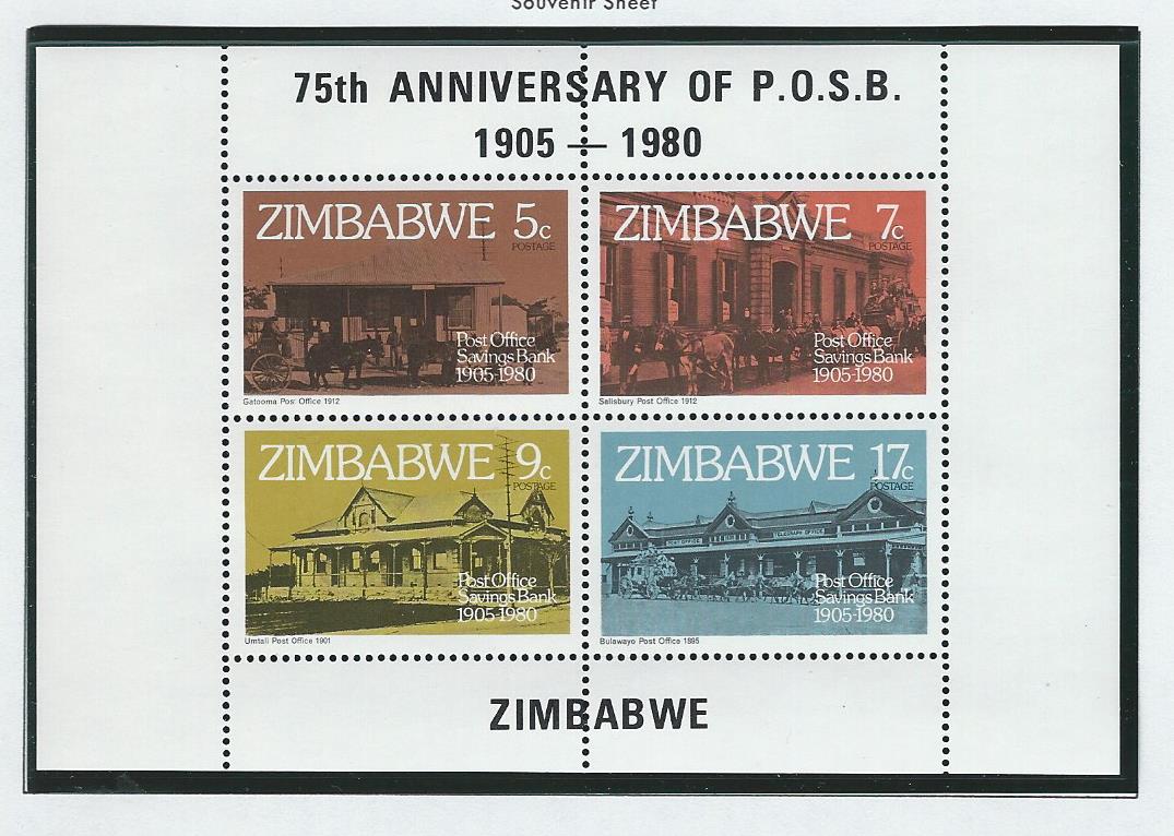 Zimbabwe souvenir sheet Mnh S.C 437a | Africa - Zimbabwe, General Issue ...