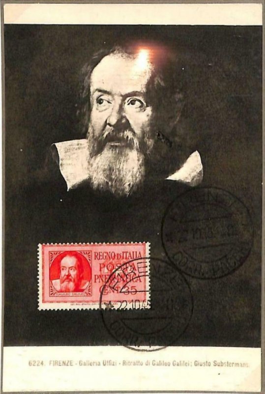 90045 - ITALY - Postal History - MAXIMUM CARD - 1945 Galileo GALILEI ...