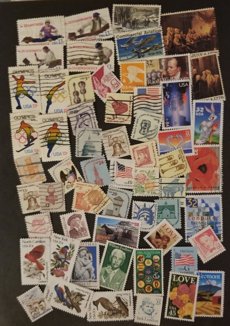 US Modern Postage Stamp Lot Collection ALL DIFFERENT Used T10770 ...