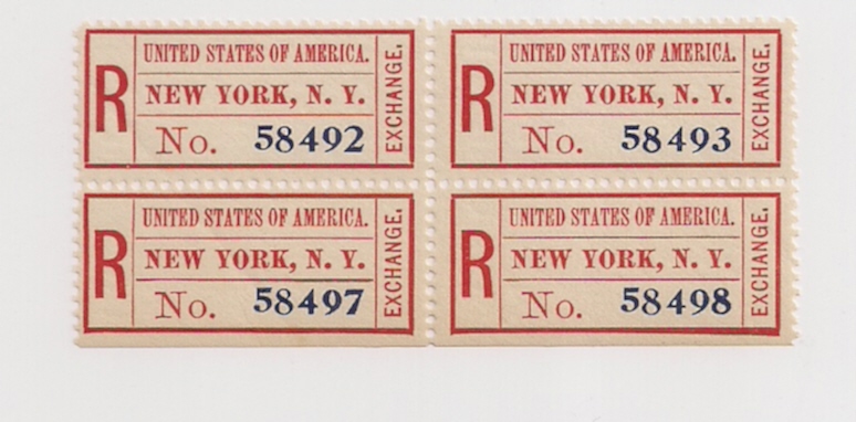 REGISTRY EXCHANGE LABELS: New York City #FX-NY1a Mint blk SE / HipStamp