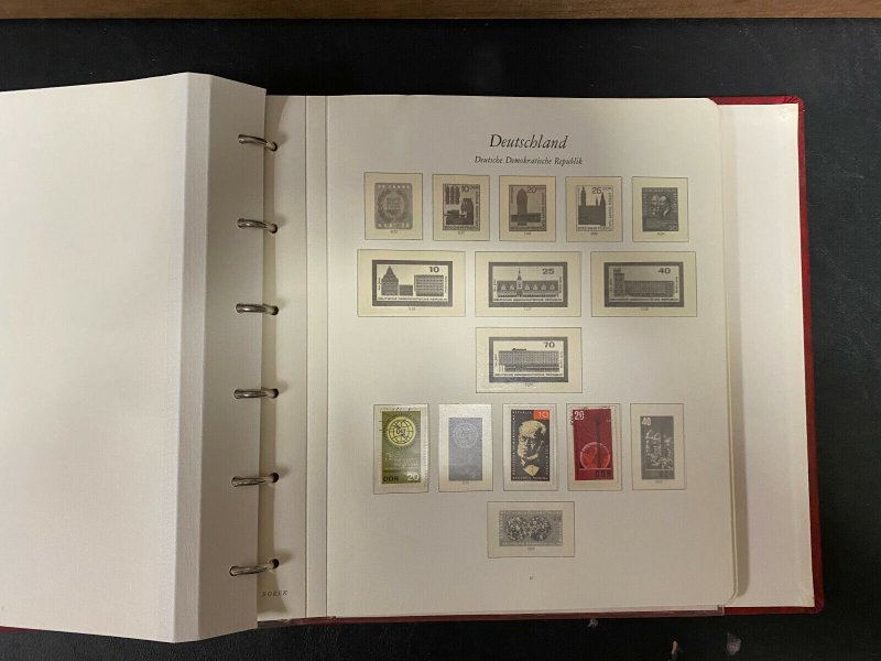 Germany DDR Borek Hingless Stamp Album, 1962-70, In 2 Binders, JFZ ...