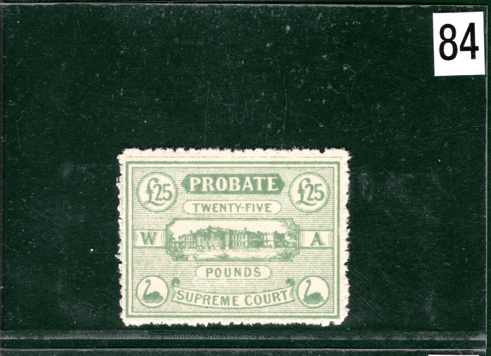 Western Australia Revenue Stamp £25 High Value Probate Mint MM 2white84 ...