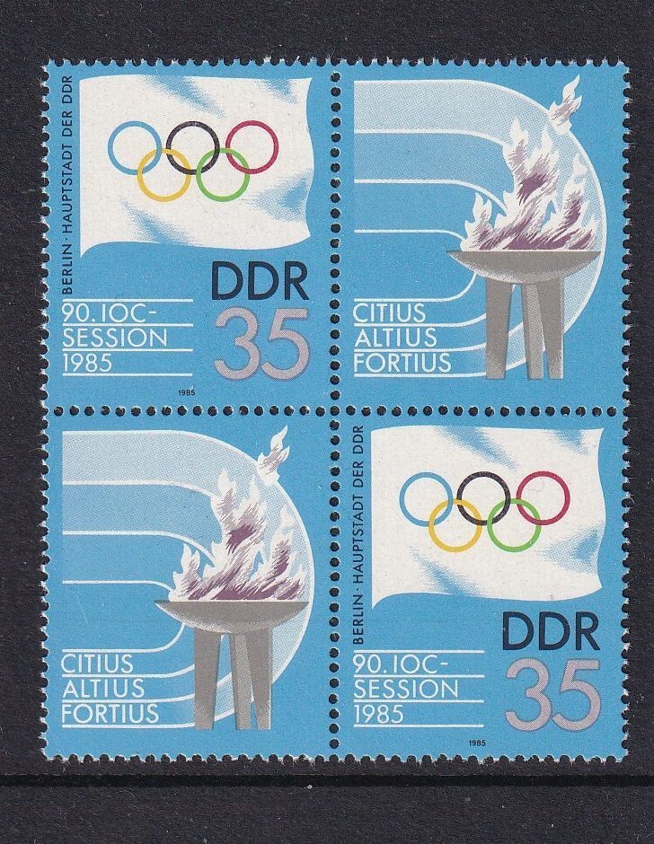 German Democratic Republic DDR #2479 MNH 1985 Olympics 2 stamps + 2 ...