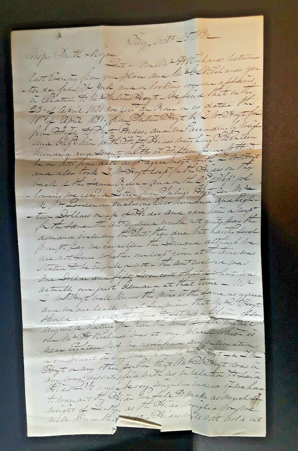 1832 Troy New York To St Albans Vermont Multi Page Letter Cover ...