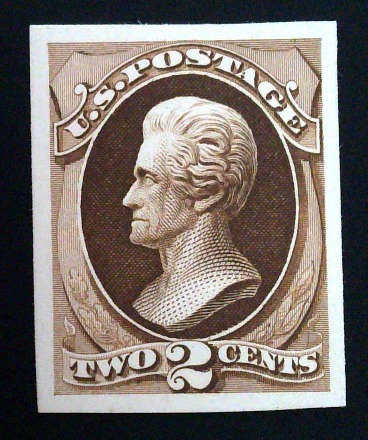 Scott #157P4 - 2c Brown - Plate on card | United States, Back of Book ...