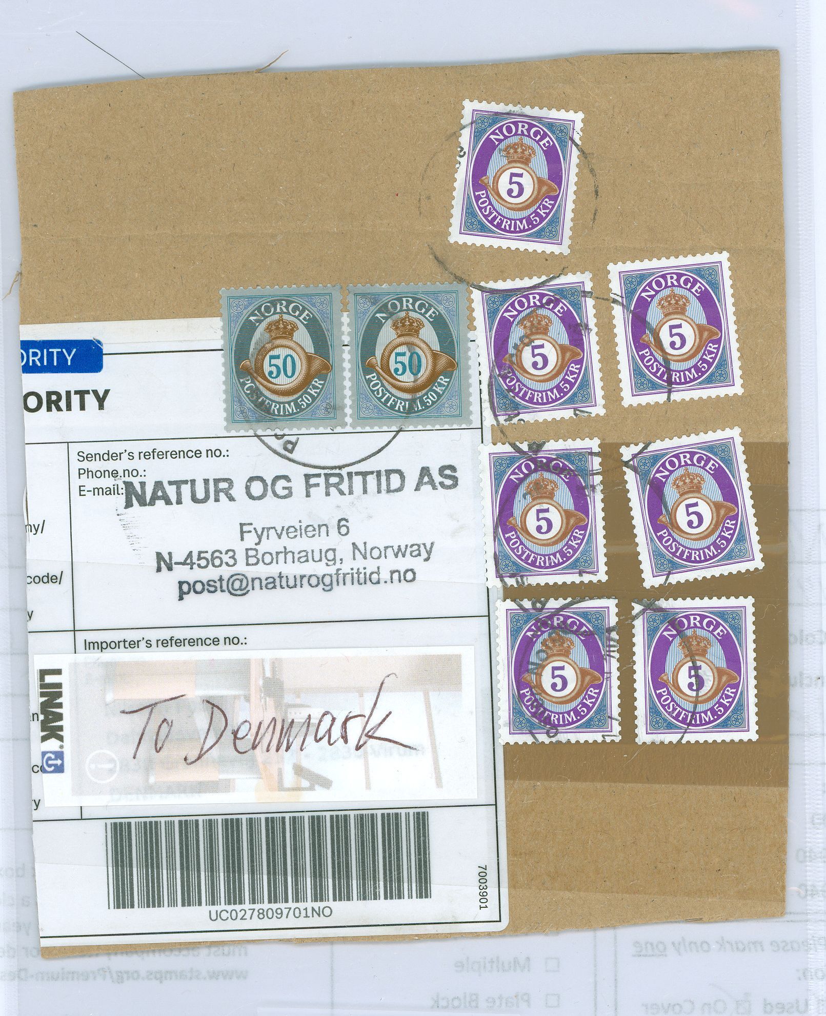 Norway 1750/1751 2014-15 On piece/All in great shape 7-5 Kroner and 2 ...