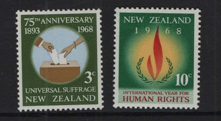 New Zealand #412-413 MNH 1968 Human rights | Australia & Oceania - New ...