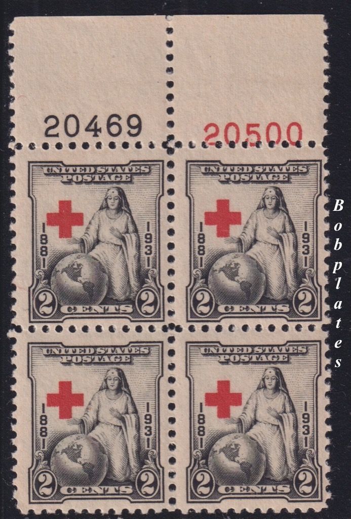 BOBPLATES US #702 Red Cross Top Left Plate Block 20469 20500 MNH ...