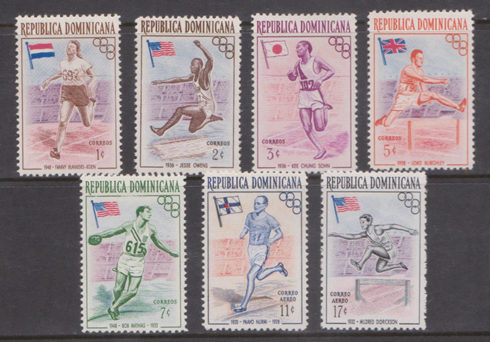 Dominica - 1957 Olympic Winners - 7v - Mint NH | Caribbean - Dominican ...