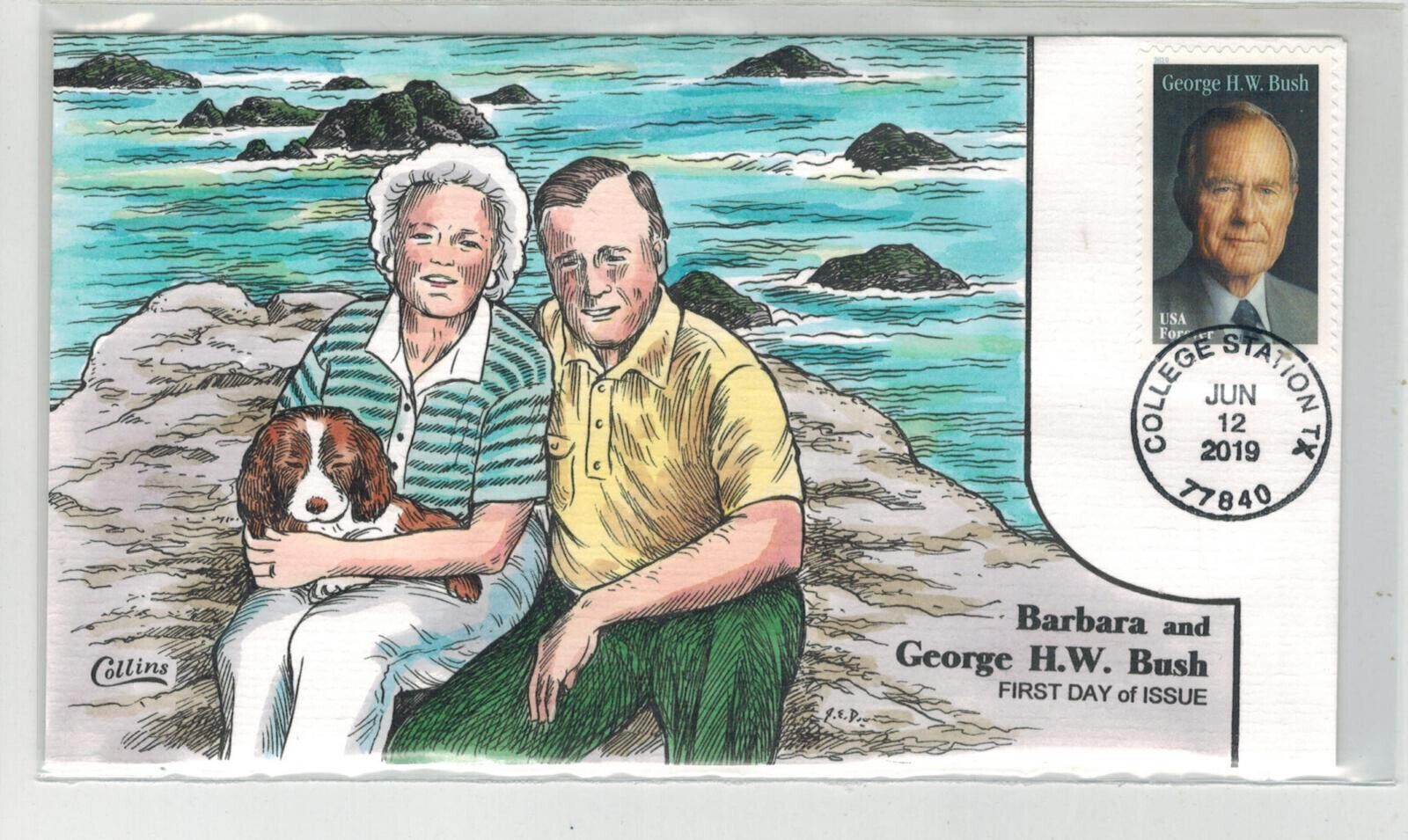 2019 Collins Handpainted Honoring President George HW & Barbara Bush ...