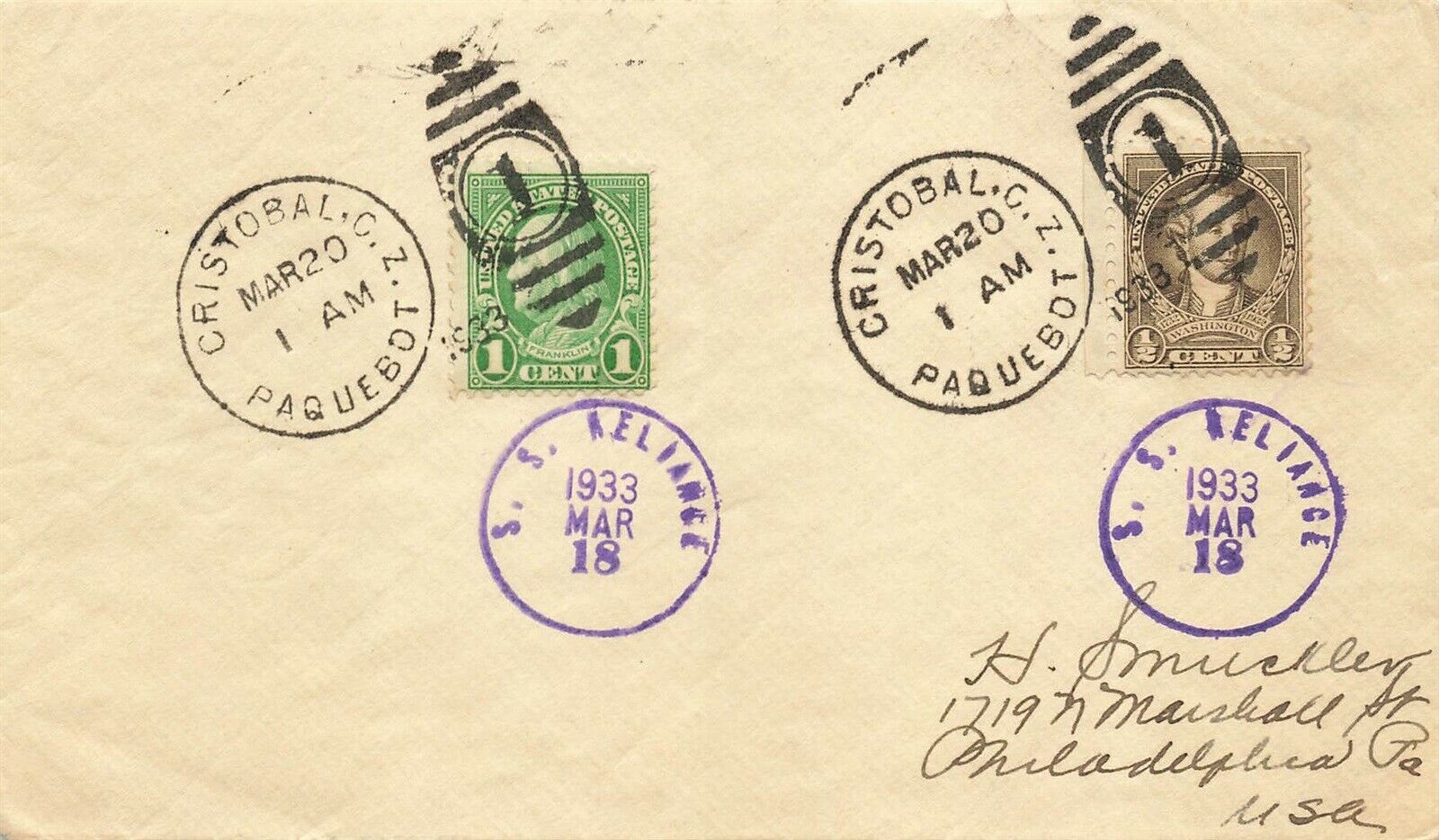 SS RELIANCE - Cristobal, Canal Zone Paquebot 1933 | United States ...