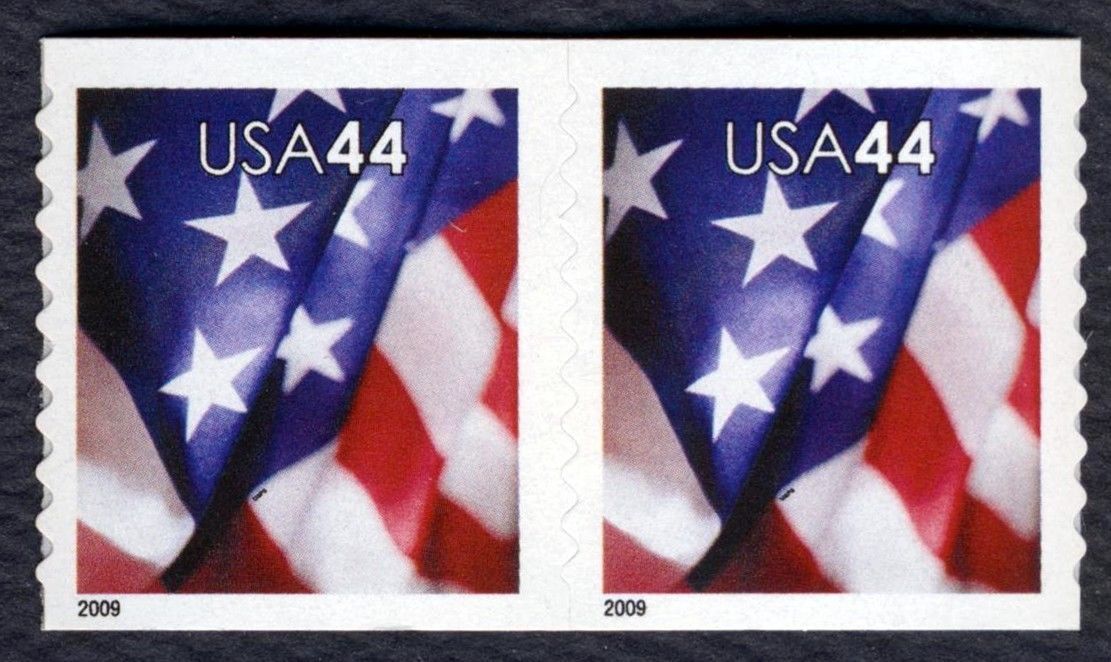 #4393 44c U.S. Flag, Coil Pair, Mint **ANY 5=** | United States ...