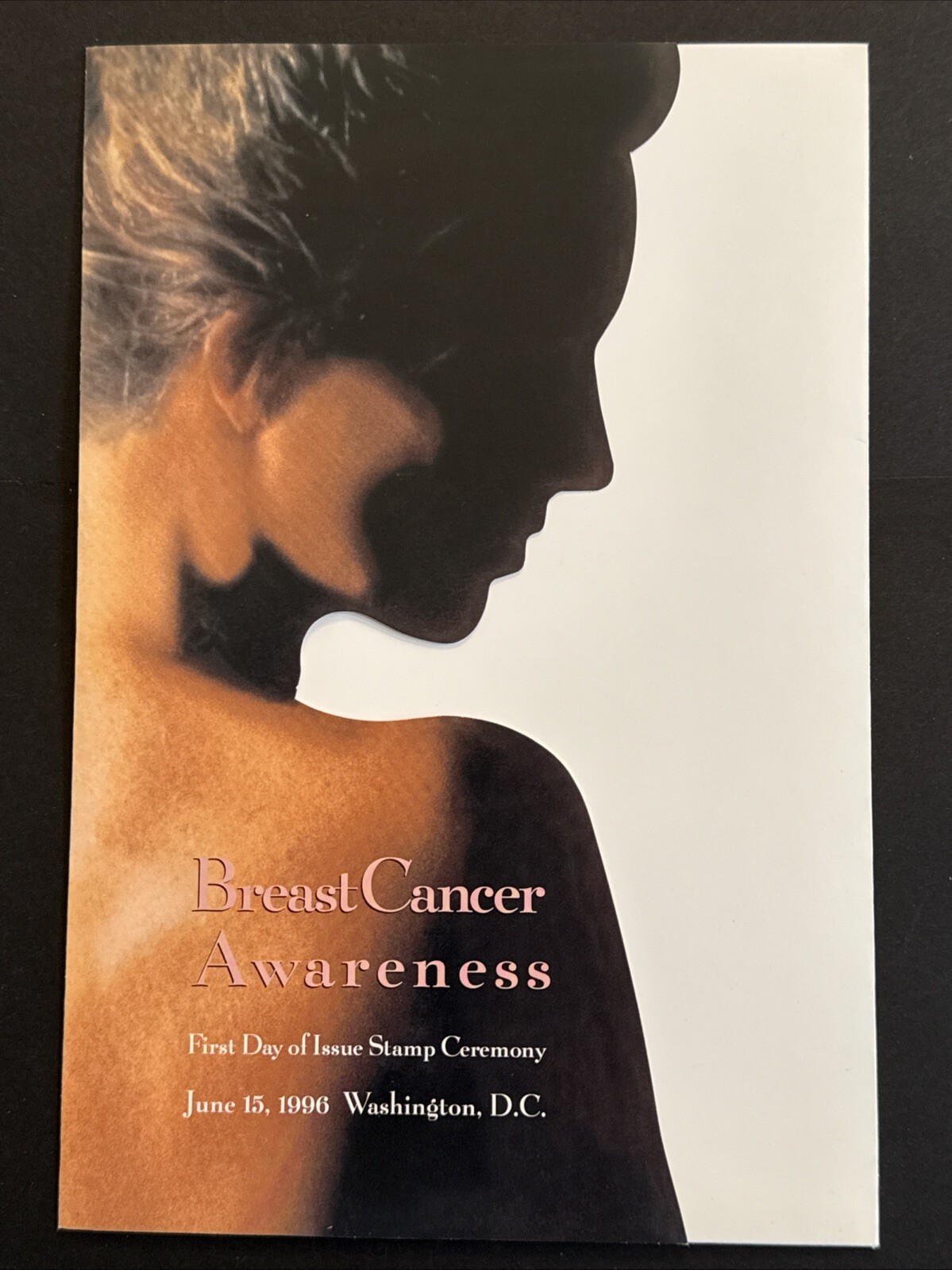 1996 Breast Cancer Awareness 32-cent stamp First Day Ceremony Program ...