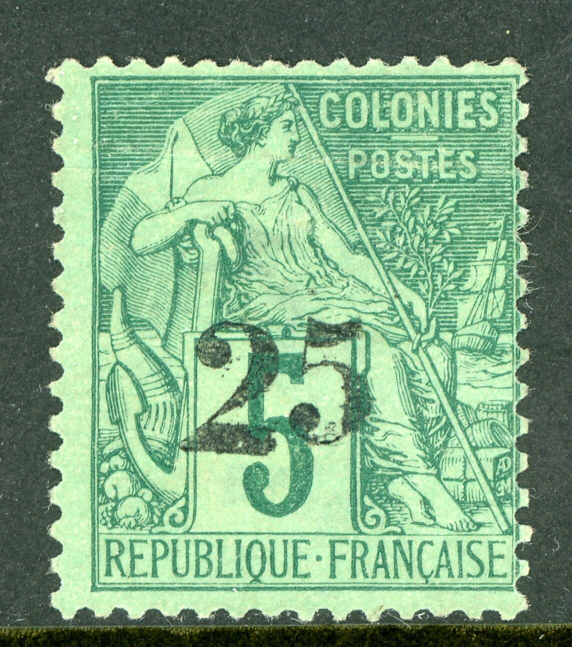 Gabon 1886 French Colony 25¢/5¢ Scott # 5 Mint G612 | Europe - France ...
