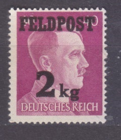 1944 Germany Reich FP3 Adolf Hitler - Overprint FELDPOST 2kg # 795 ...