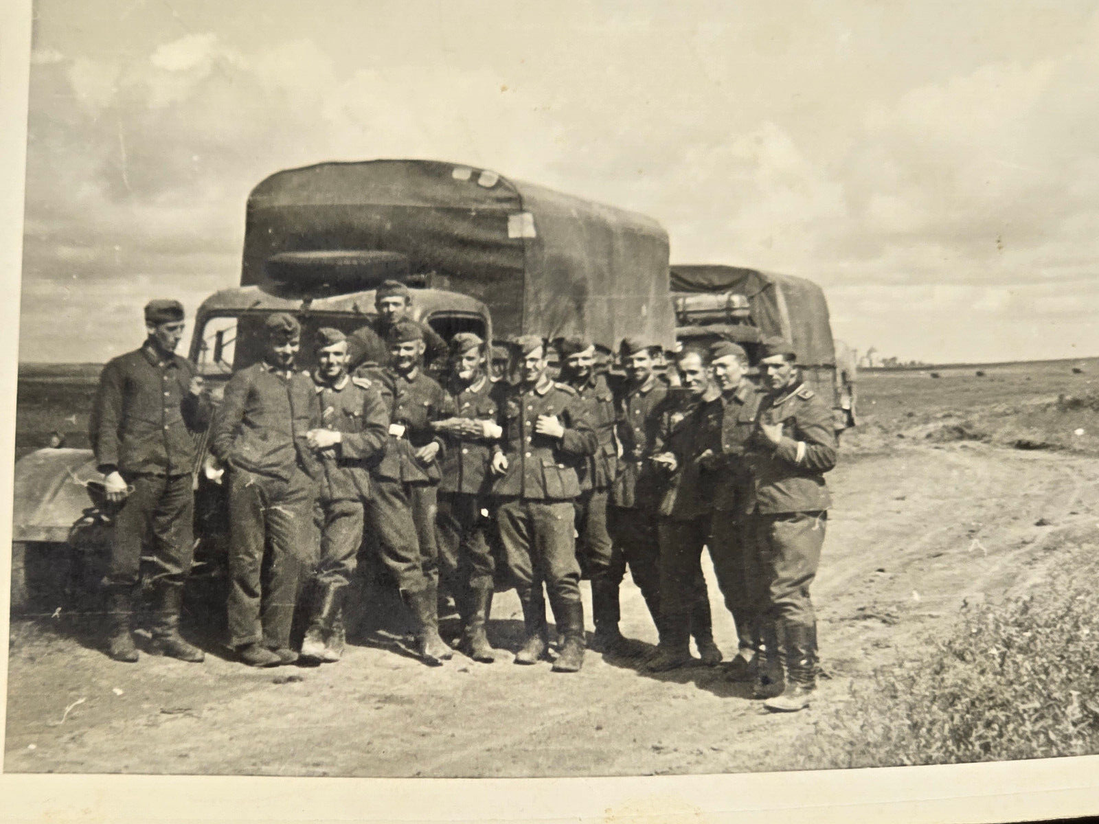 WEHRMACHT SOLDIERS TRANSPORT w TRUCKS WW2 WWII German Wartime Military ...