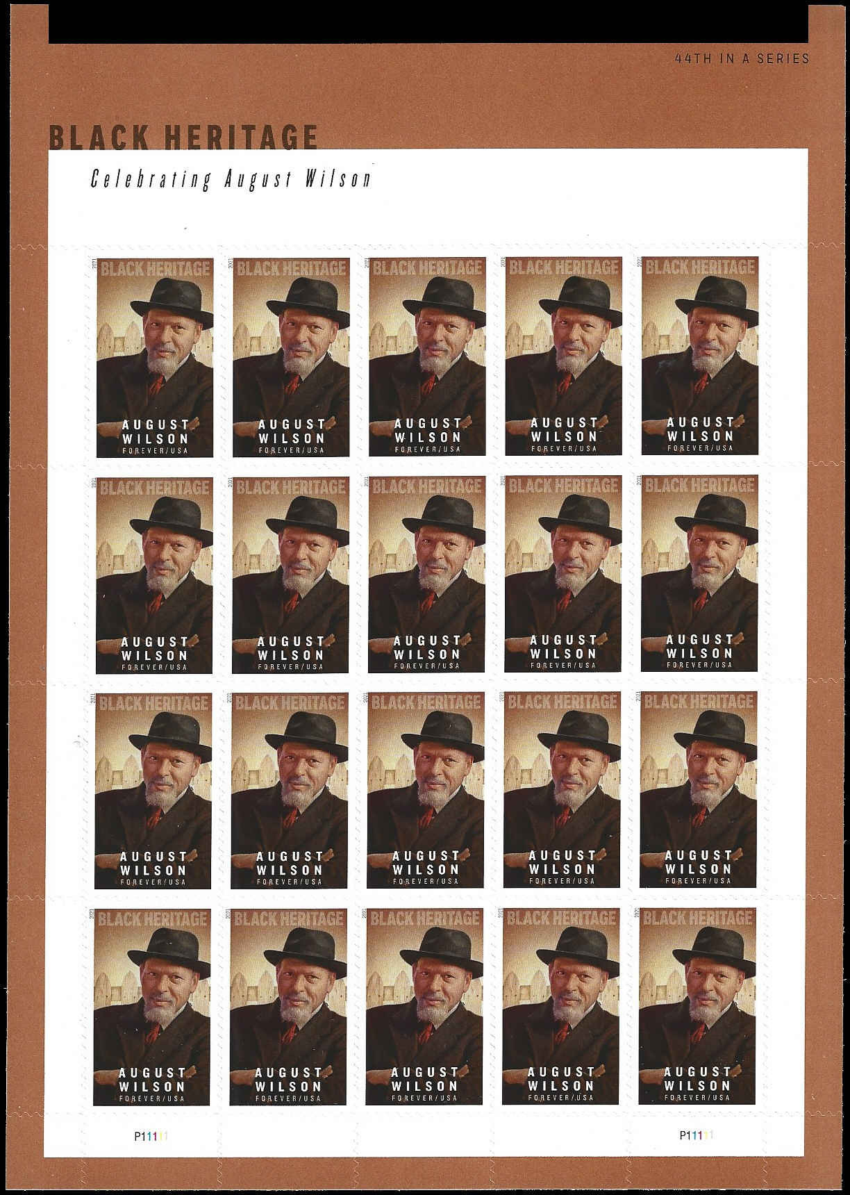 PCBstamps US #5555 Sheet $11.00(20x{55c)August Wilson, (P11111), MNH ...
