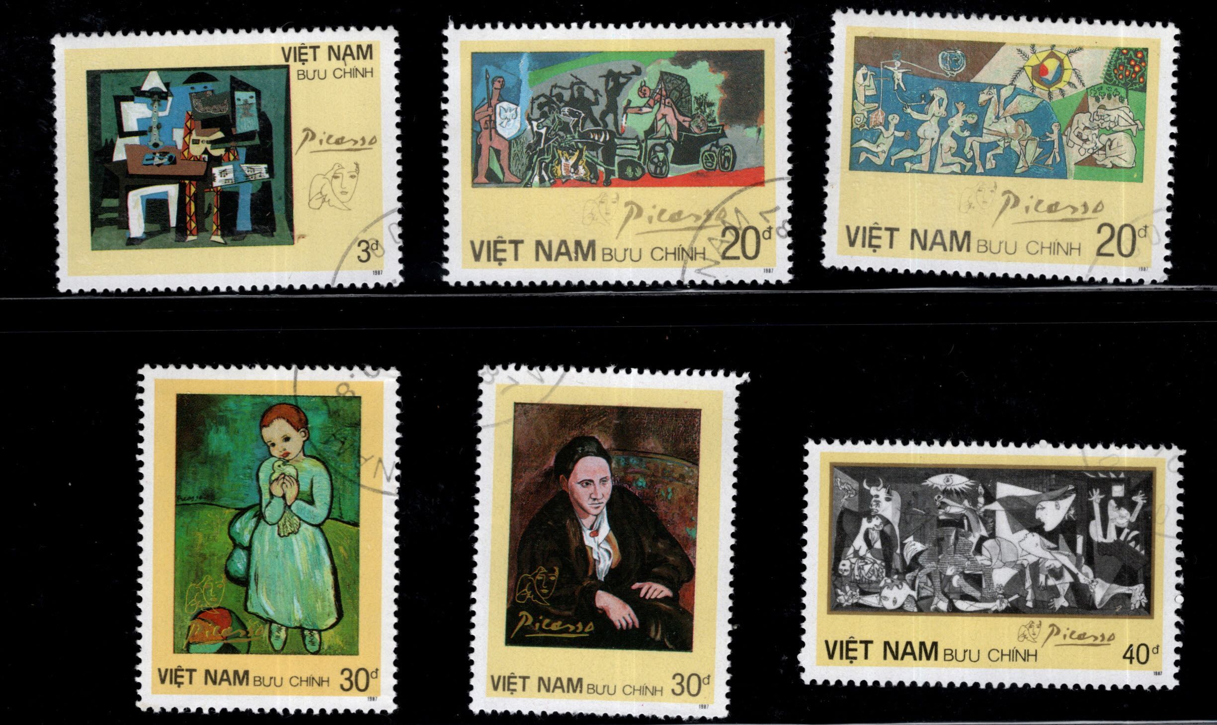 Unified Viet Nam Scott 1774-1779 Picasso Painting stamp used cto | Asia ...