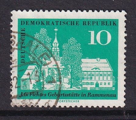 German Democratic Republic DDR #605 used 1962 Fichte , Rammenau 10pf ...