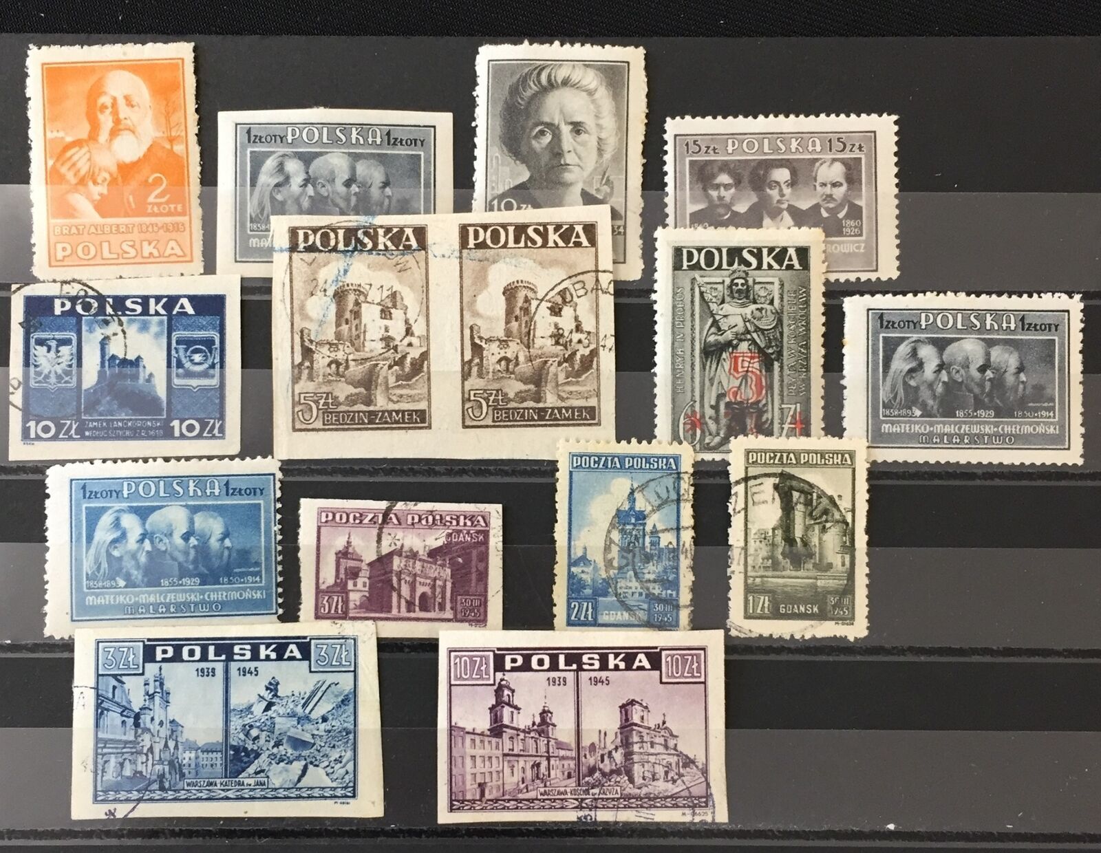 Poland 1919/40s MH Used on a Bundle of Pages (Apx 200 Items) (AB957 ...