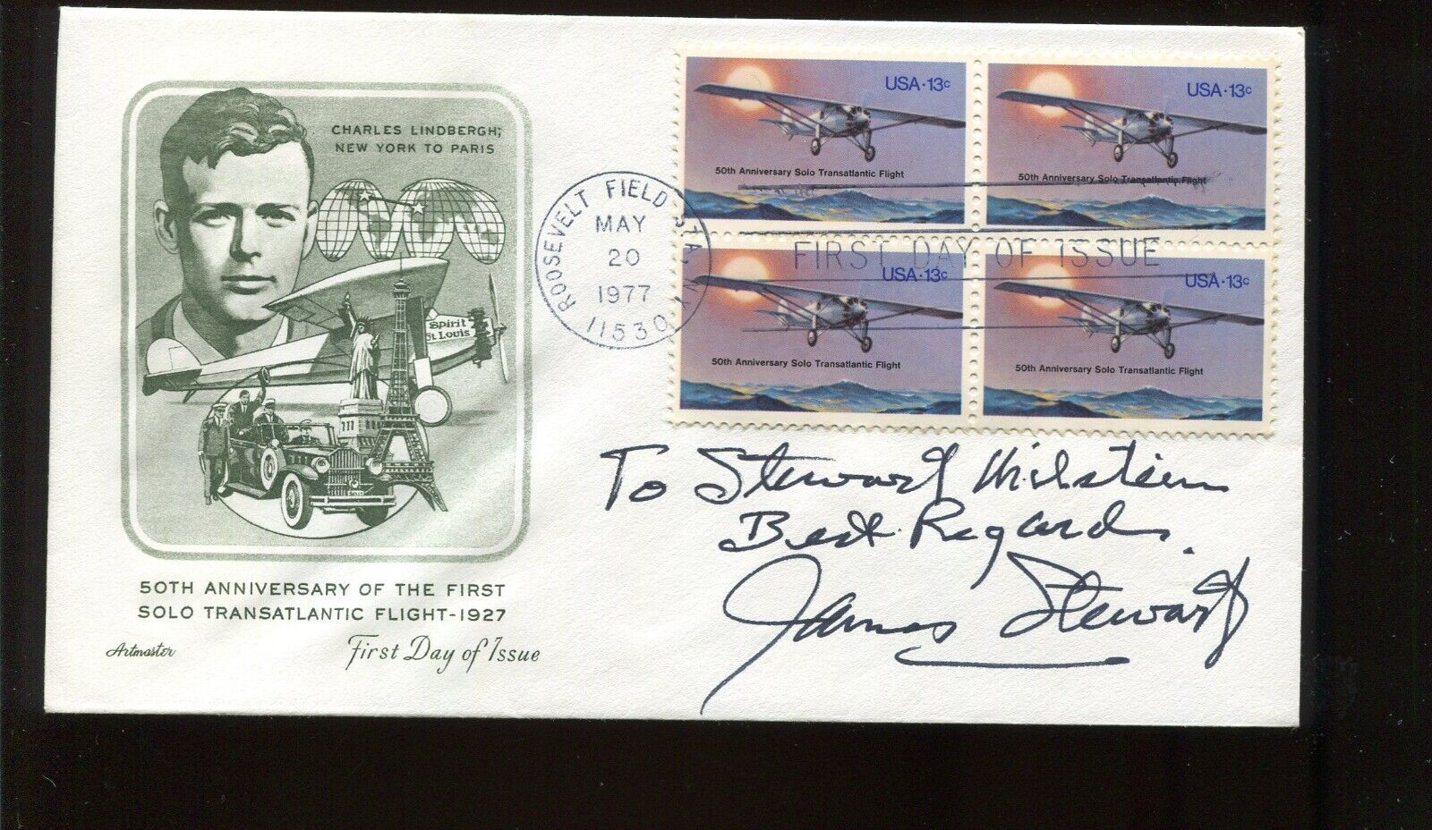 James Jimmy Stewart American Actor Signed Lindbergh Cover Lv2825 ...