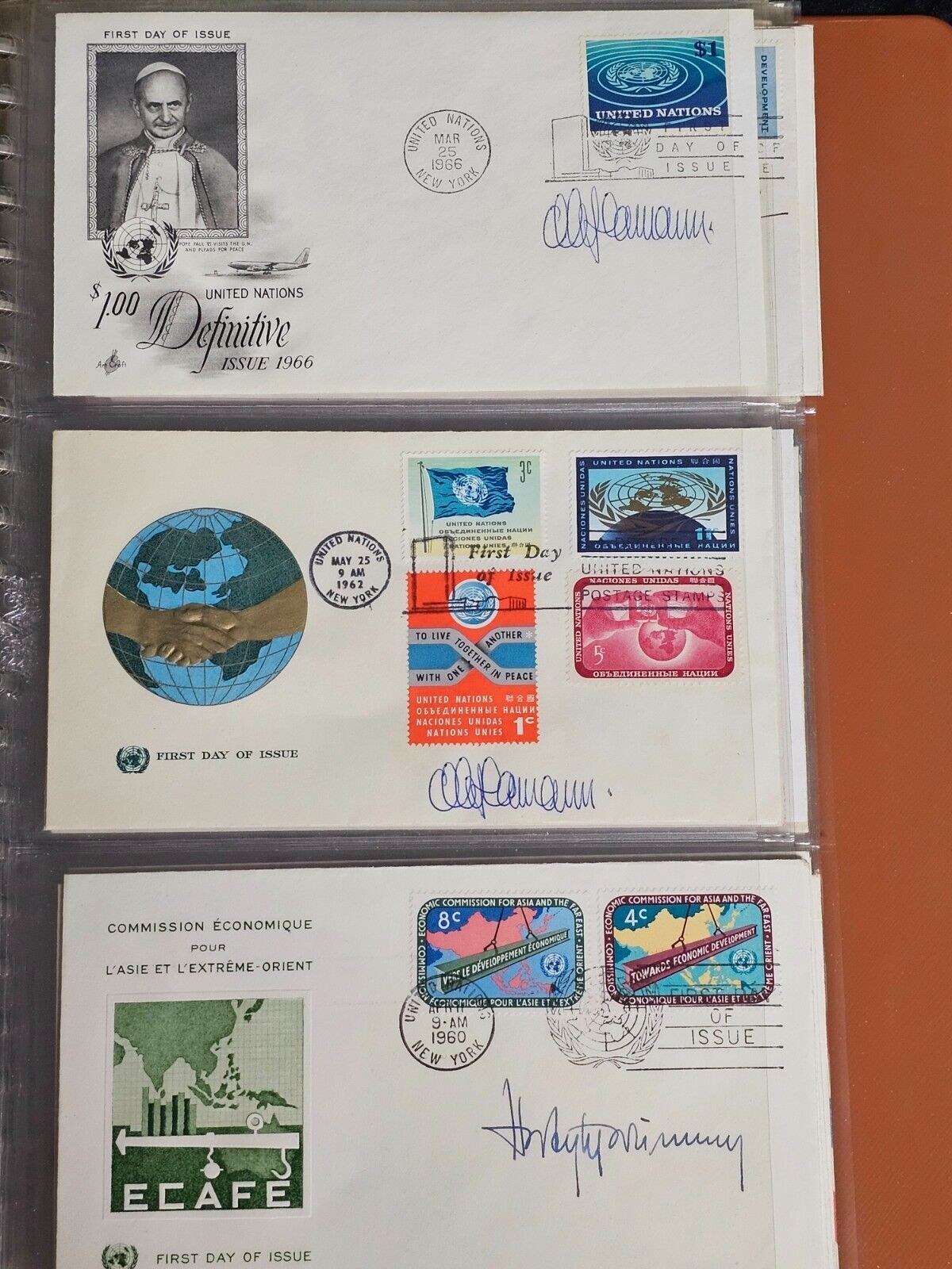 UN Stamps Collection Lot of 60 First Day Covers FDC with Artist ...