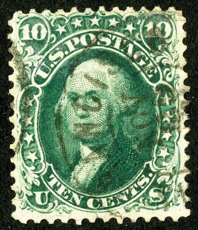 US Stamps # 62b VF Used Deep Color Light Cancel Scott Value $1,600.00 ...
