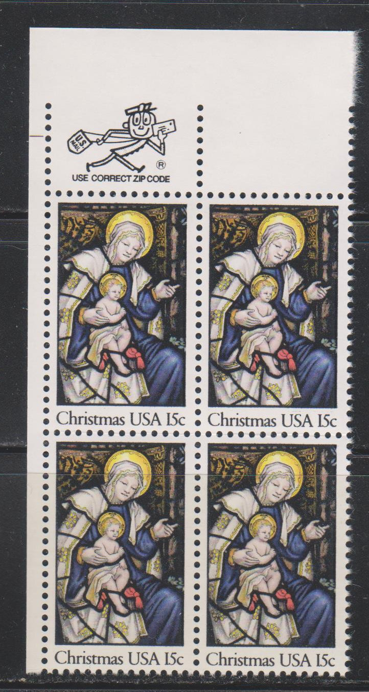 United States, 15c Christmas (SC# 1842) MNH BLOCK | United States ...