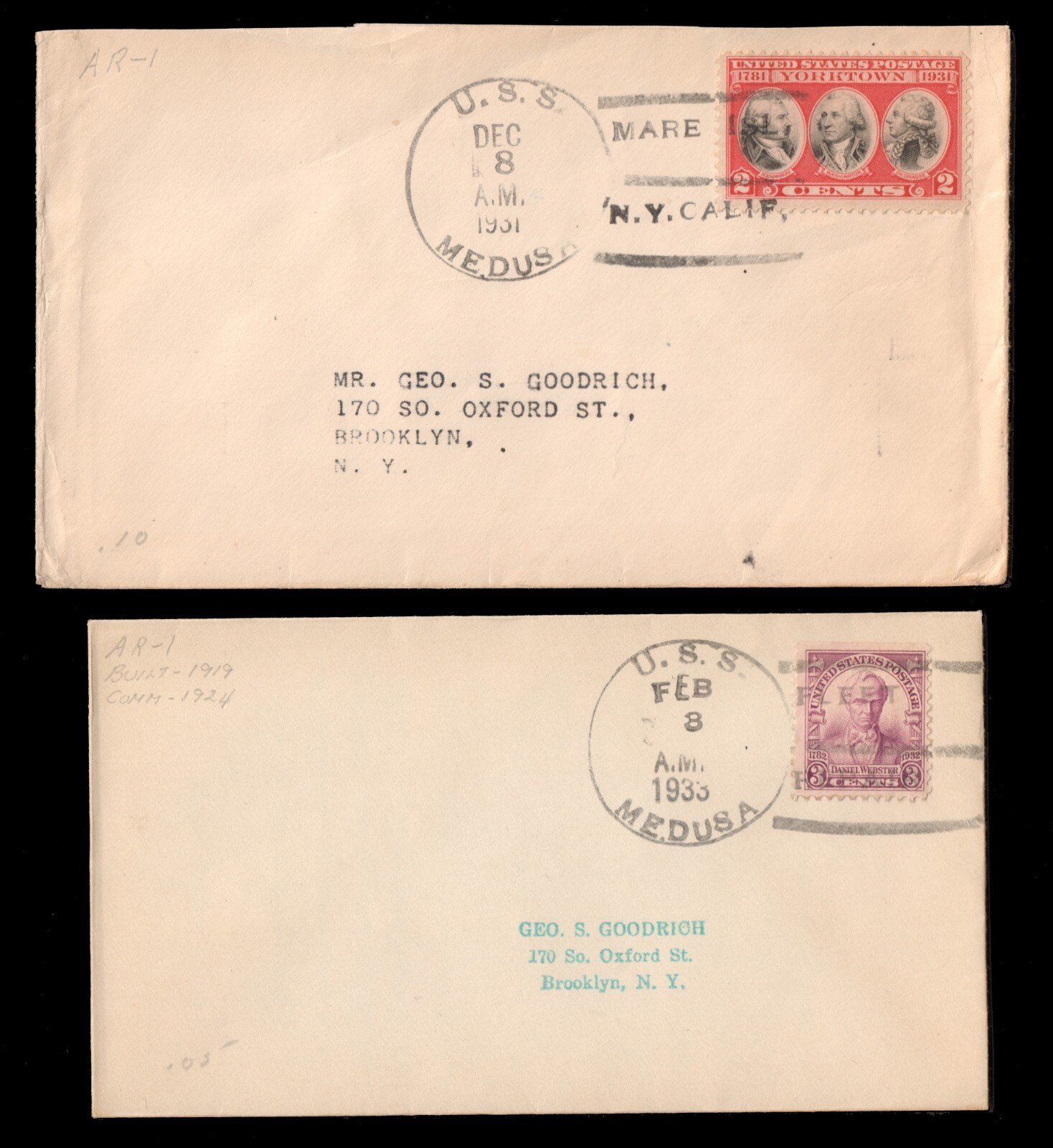 USS Medusa (Ar-1) Repair Ship 1931-33 Mare Island & Fleet Repair Naval ...