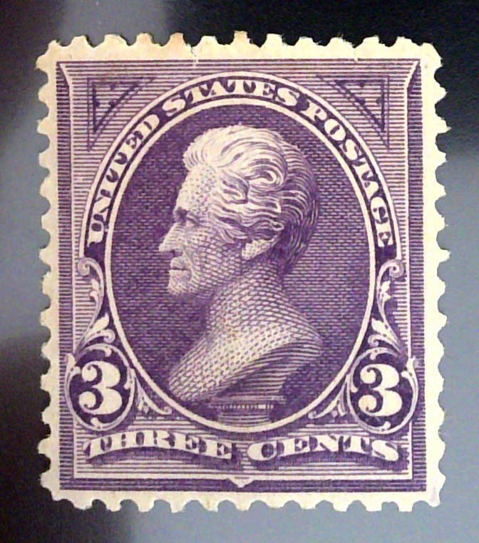 Scott #253 - VF/XF - 3c Purple - Jackson - NG - Tear - 1894 | United ... Scott #253 - VF/XF - 3c Purple - Jackson - NG - Tear - 1894 | United ...
