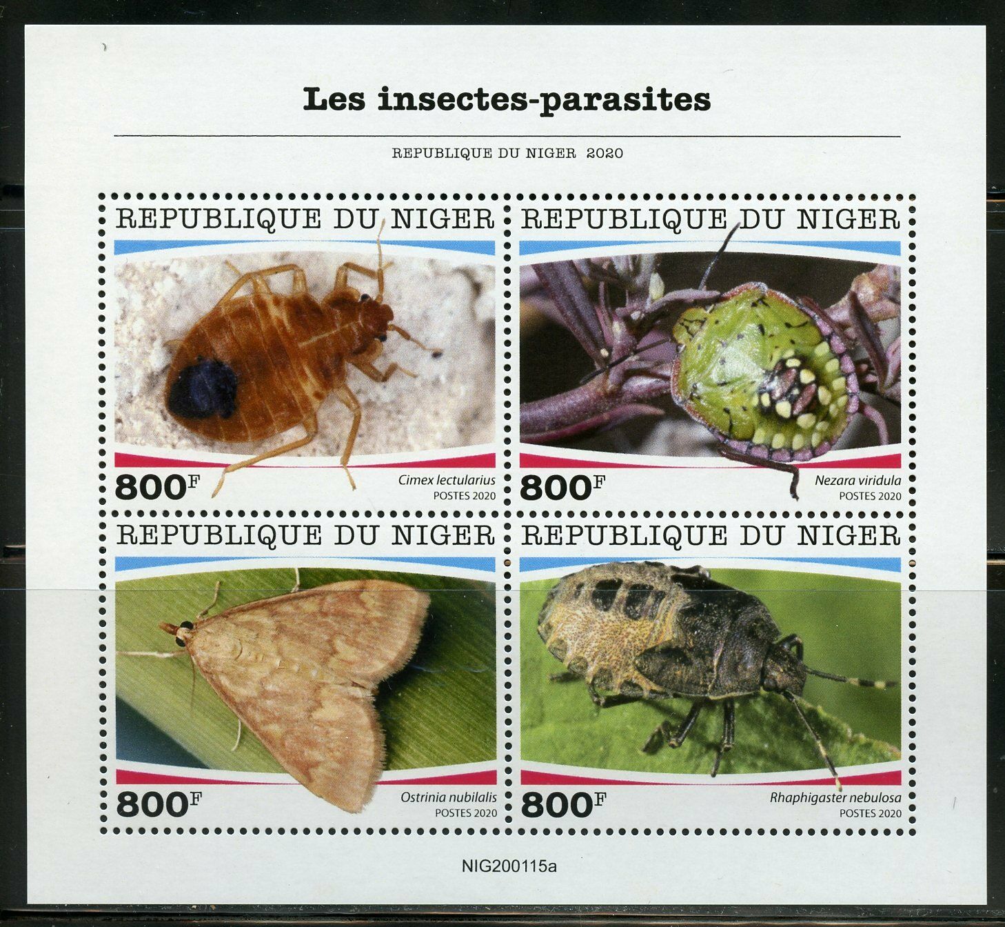 Niger 2020 Parasitic Insects Sheet Mint NH | Africa - Niger, Stamp ...