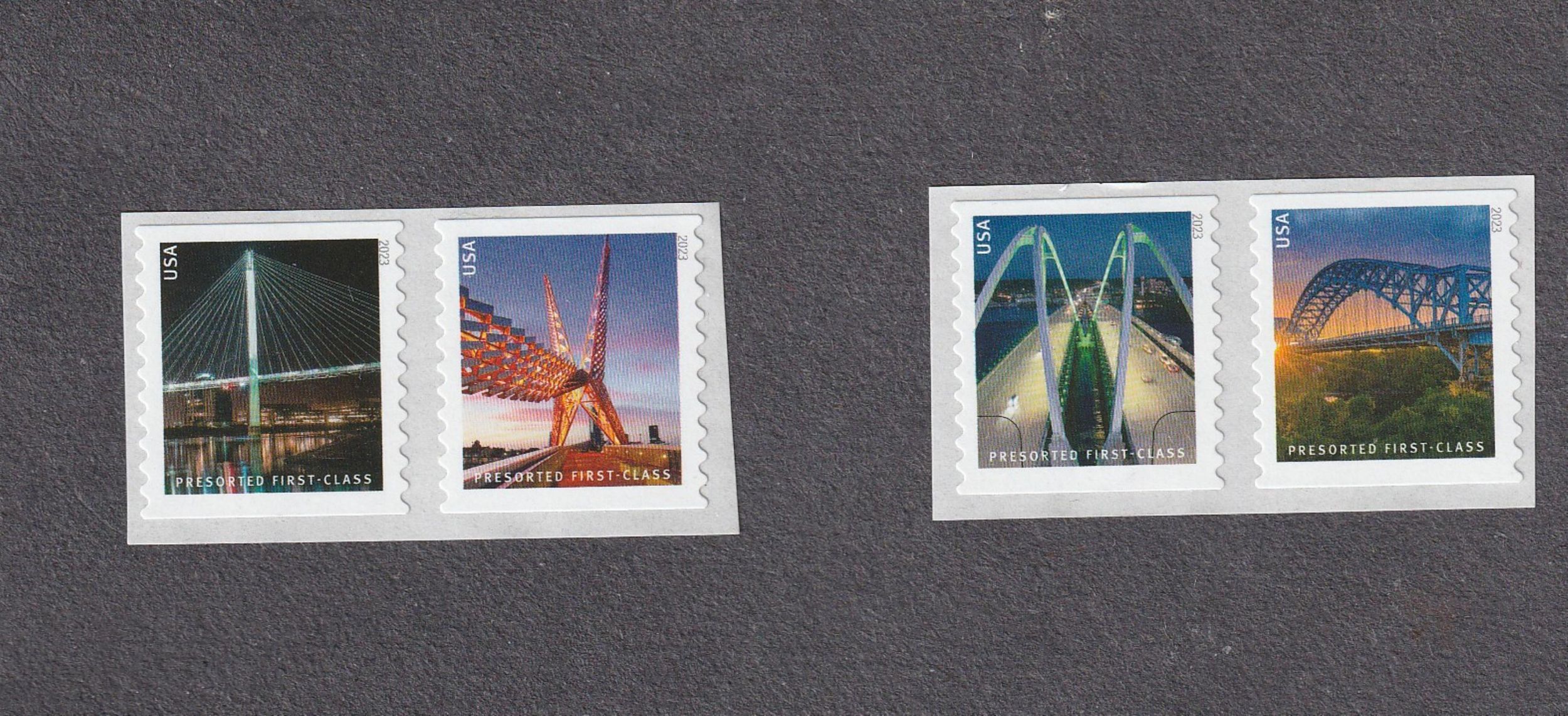 set 4 25c Bridges First Class Presort US 5808-5811, US #5811a MNH Lot ...